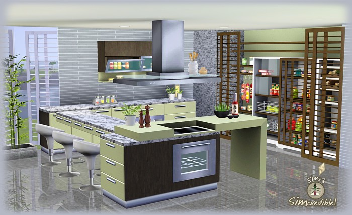My Sims 3 Blog: Form & Function Kitchen, Pantry and Clutter Set by Simcredible Designs