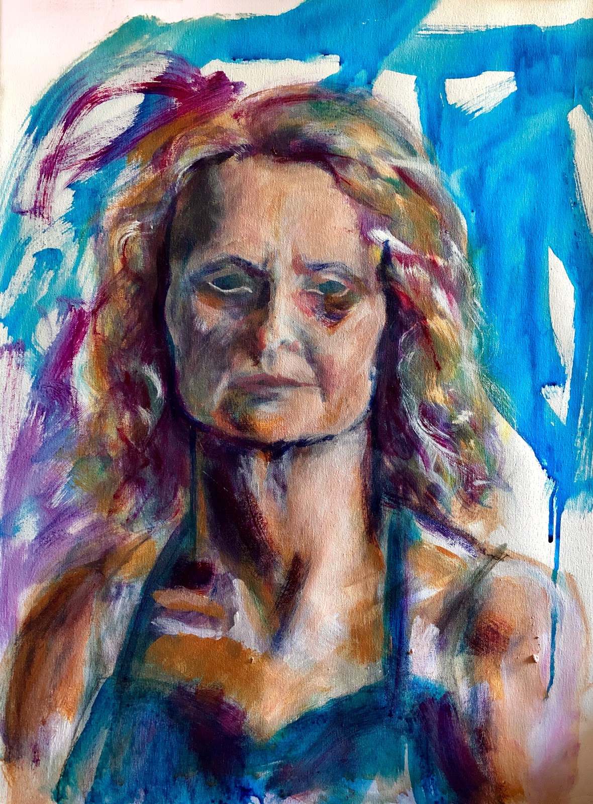 Rubies in Crystal: #6 Self Portrait Sundays (acrylic)