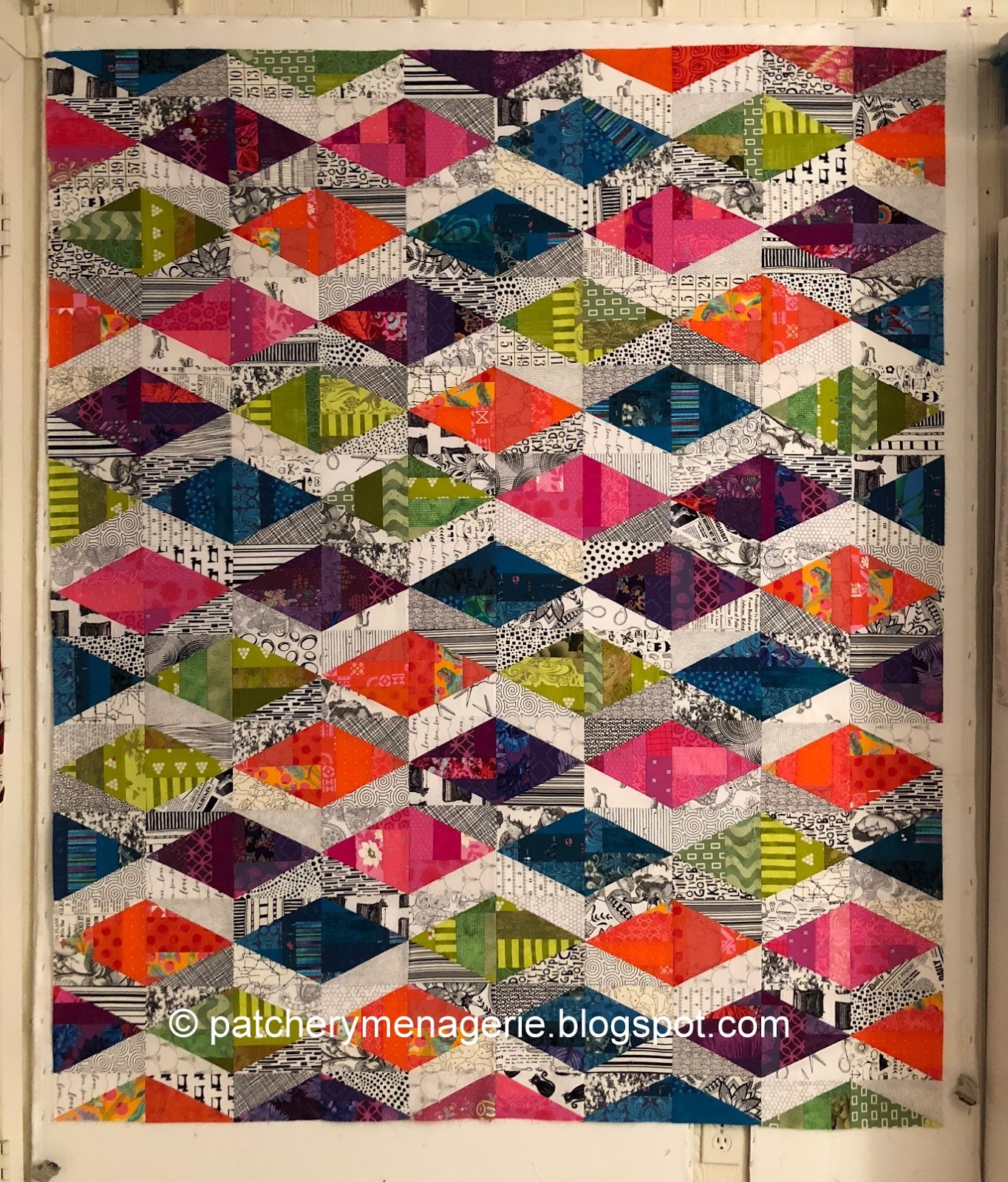 The Patchery Menagerie: Scrap Slab Triangle Quilts