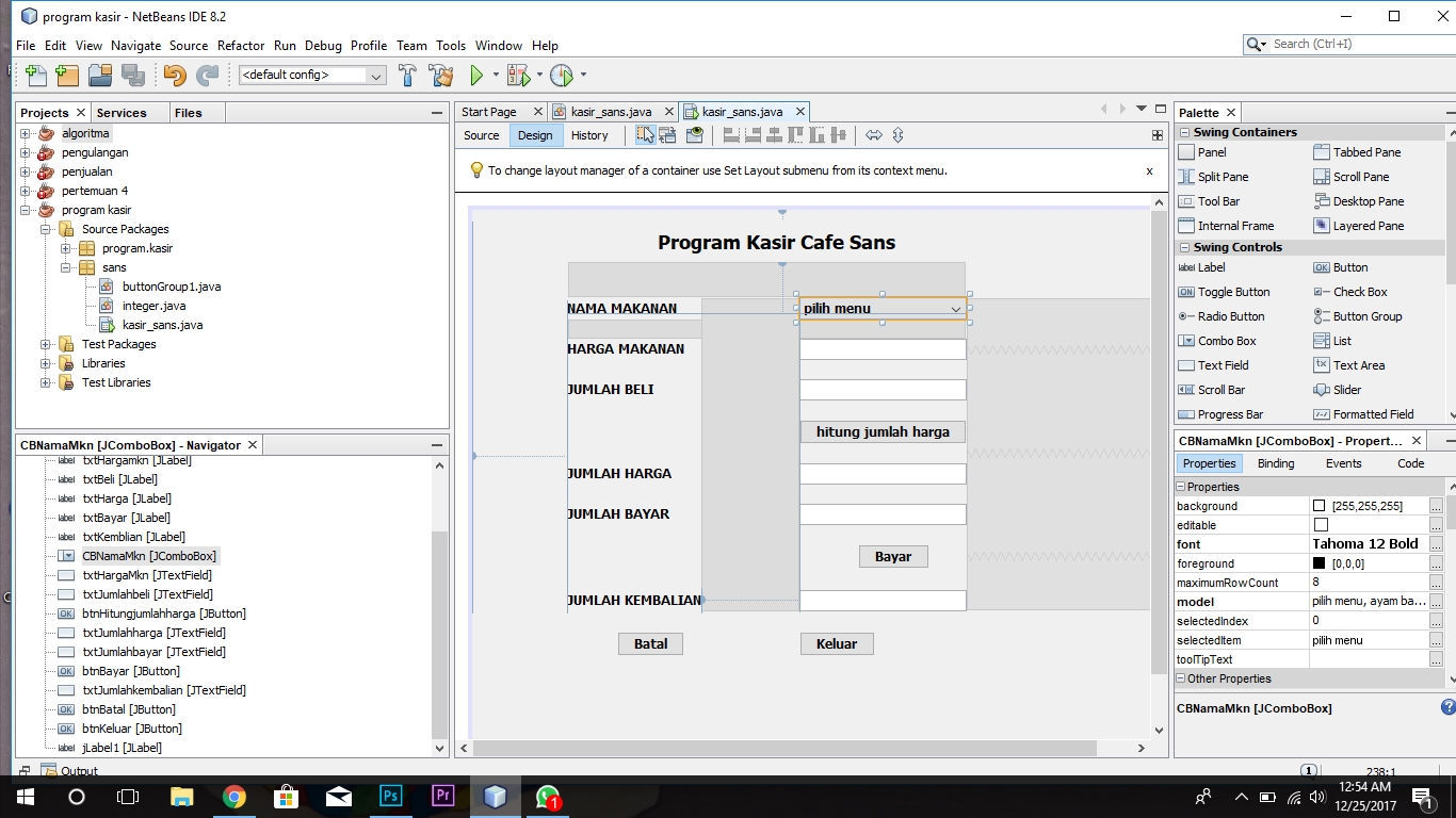 program kasir sederhana
