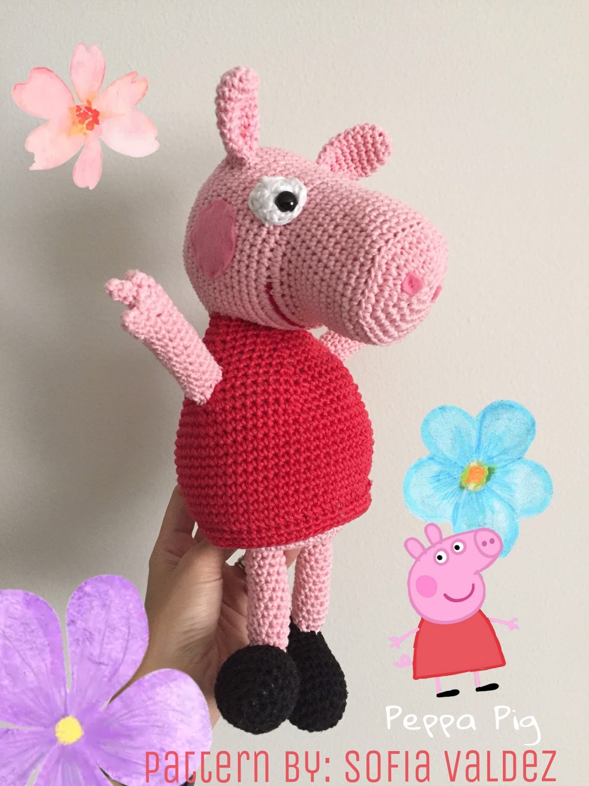 VALDERNA: Peppa Pig Free Pattern // Peppa Pig Patron Gratis
