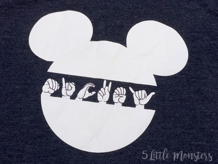 5 Little Monsters: ASL Mickey T-Shirt Design