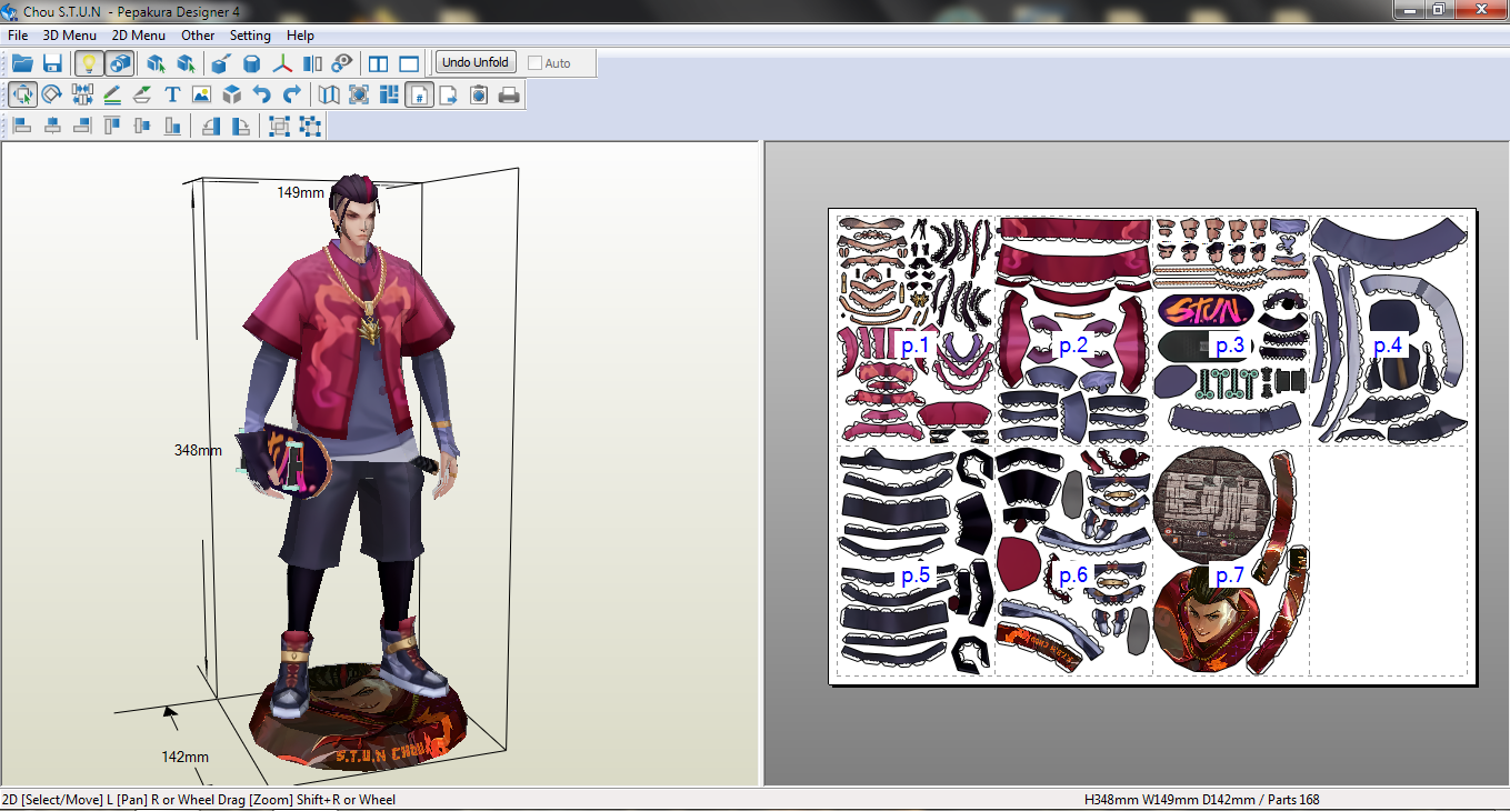 Eiji Papercraft: Hero Mobile Legends S.T.U.N Chou Papercraft