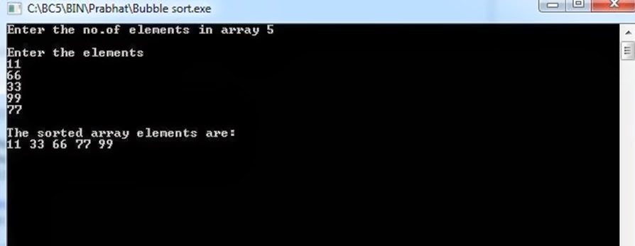 Wap To Sort The Elements Of Linear Array Using Bubble Sort Write A Program