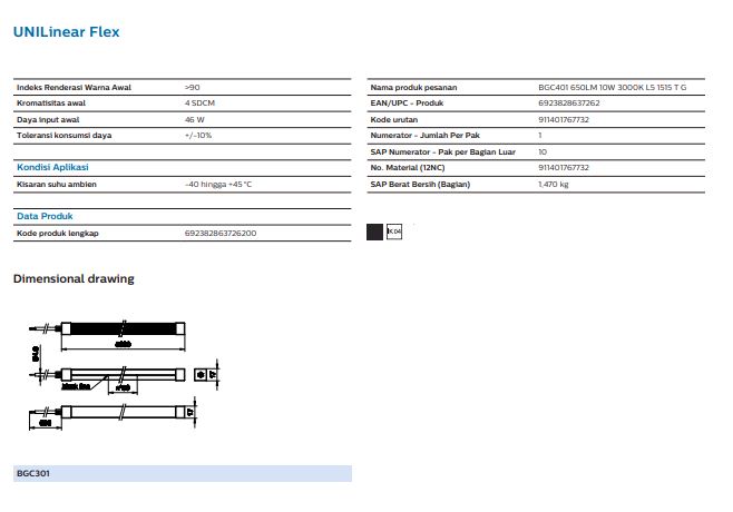 PHILIPS - BGC401 650LM 10W 3000K L5 1515 T G | AUTHORIZED PHILIPS ...