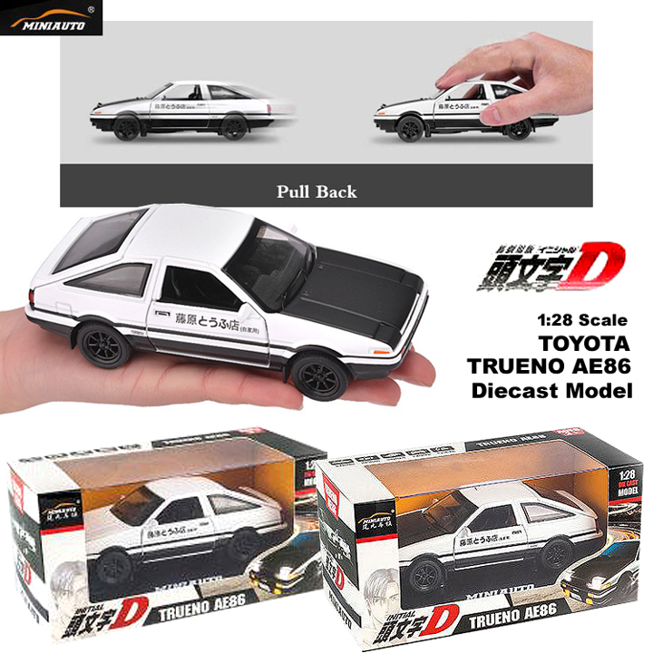 HobbyKid: Miniauto: Initial D 1/28 Toyota Trueno AE86 Diecast Model