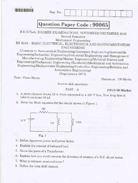 Anna University BE 8253 —- BASIC ELECTRICAL, ELECTRONICS AND INSTRUMENTATION ENGINEERING ...