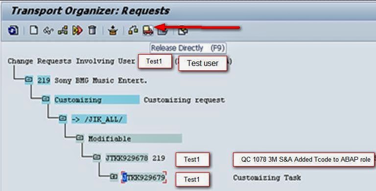 TIME 4 SAP SECURITY : Transport request creation ,release and Import in SAP