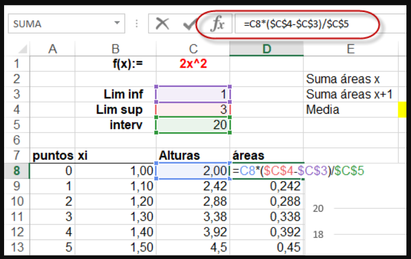 Calculo Integral en EXCEL ~ Tecnología e informática para secundaria.