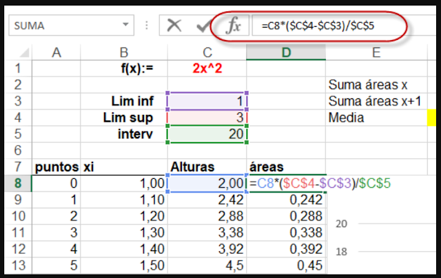 Calculo Integral en EXCEL ~ Tecnología e informática para secundaria.