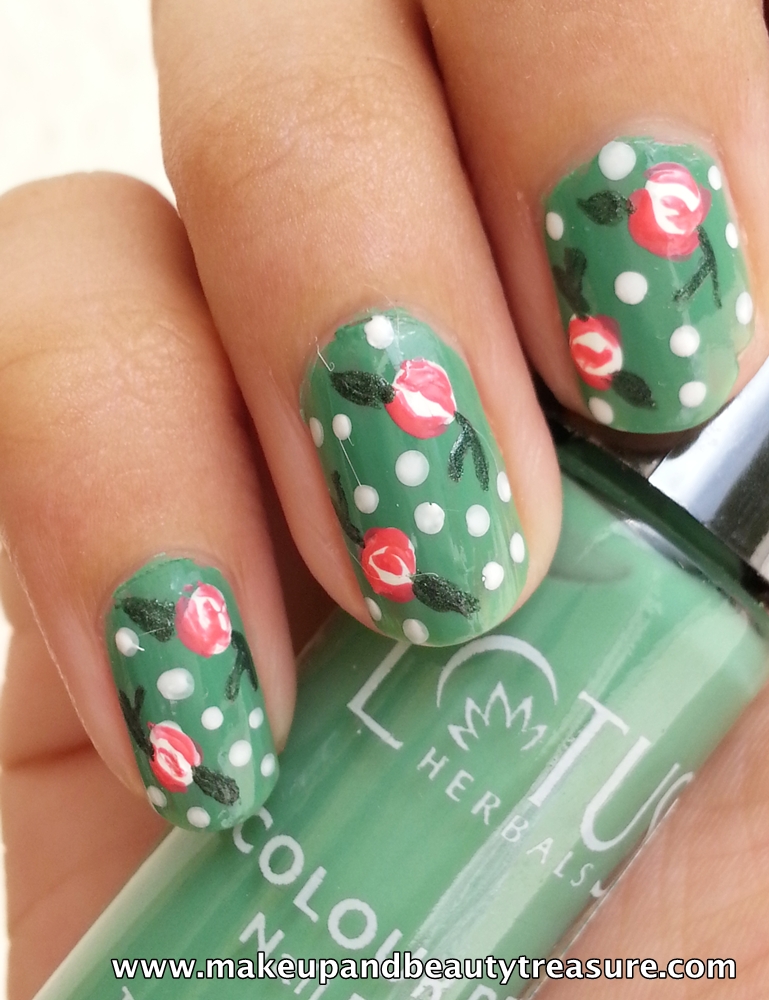 best makeup beauty mommy blog of india: Rose Nail Art Tutorial