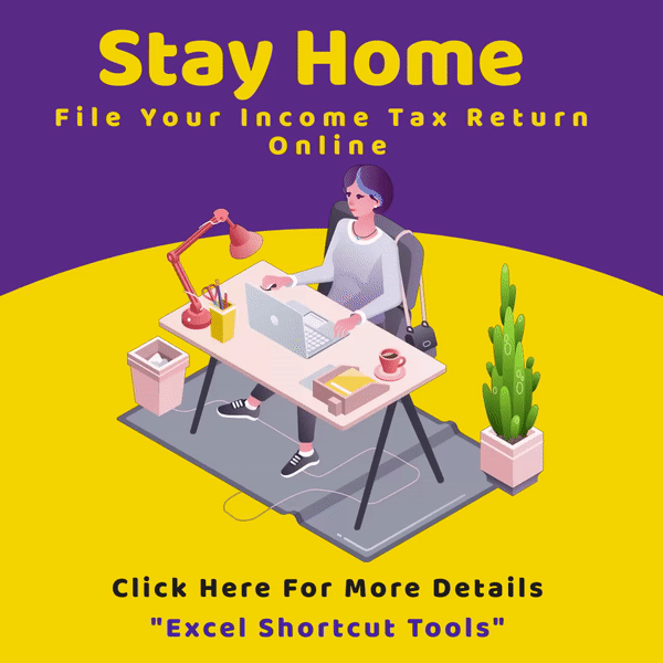 File Income Tax Returns (ITR) FY-2020-21 AY-2021-22 | Excel Shortcut Tools