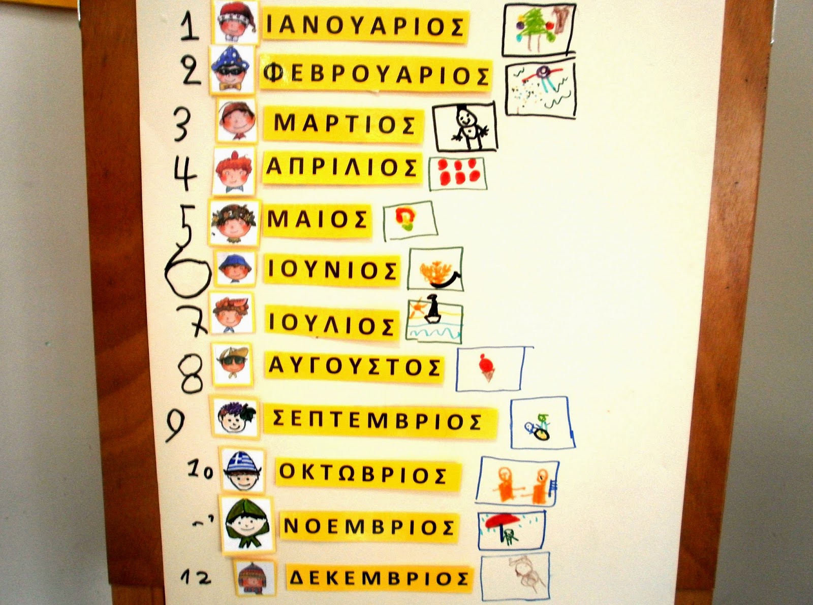 1ο ΝΗΠΙΑΓΩΓΕΙΟ ΙΣΤΙΑΙΑΣ: Χρόνος, Εποχές και Μήνες στο Νηπιαγωγείο (μέρος 2)