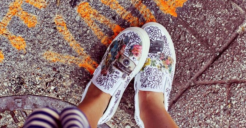 Tutorial cara menghias sepatu lama menjadi cantik gaya vintage ...