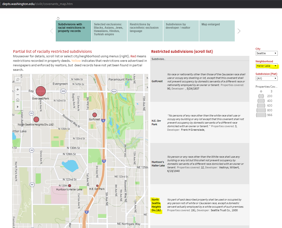 Learning the History of Racial Covenants in Our Haller Lake Housing ...