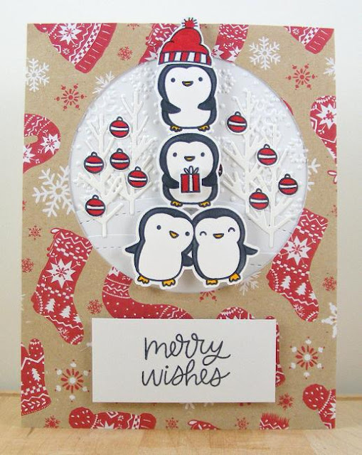 Bev's Creative Path: Stacked Penguins Card