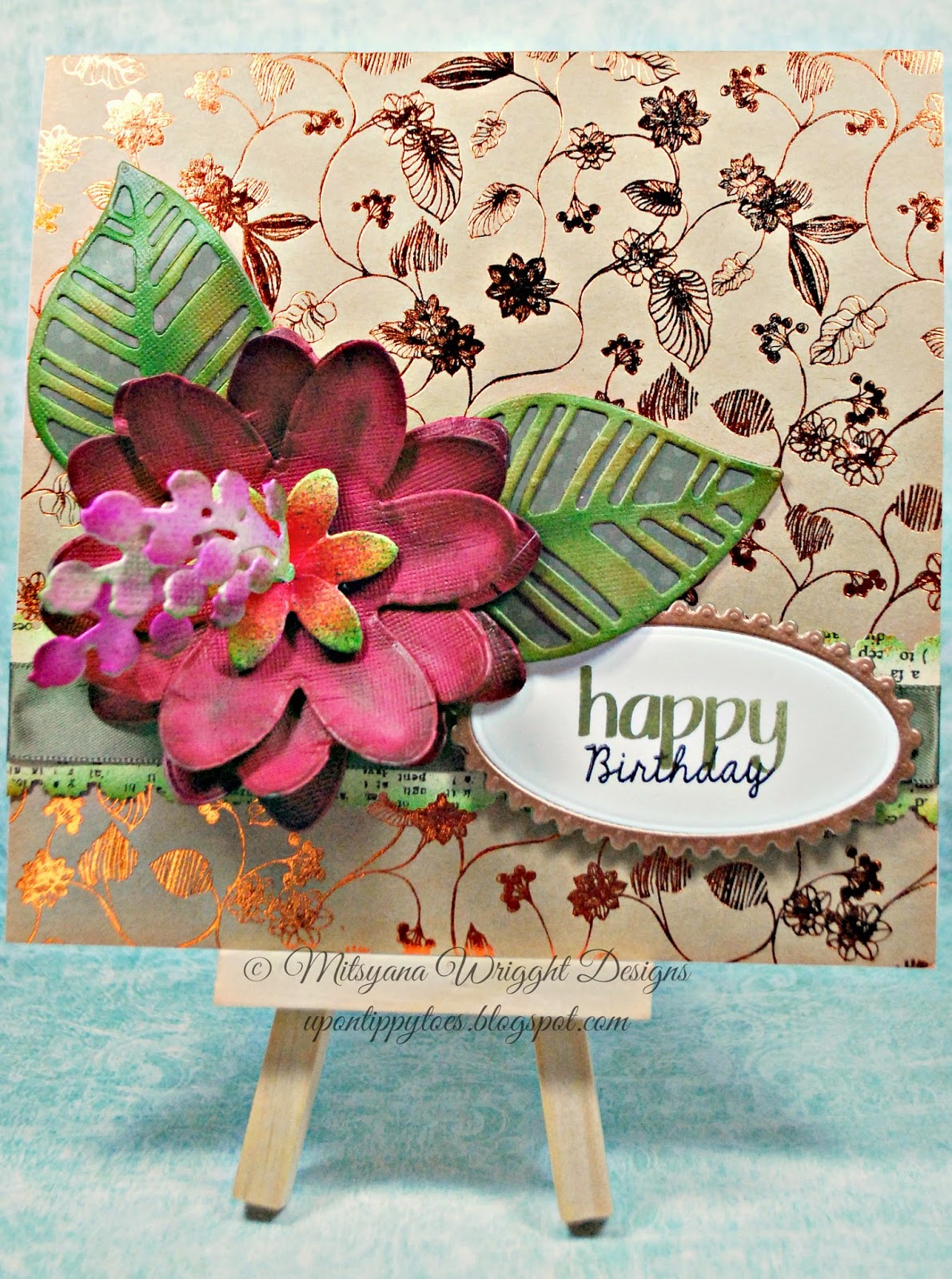 Up On Tippy Toes: 3D Flower Birthday Card