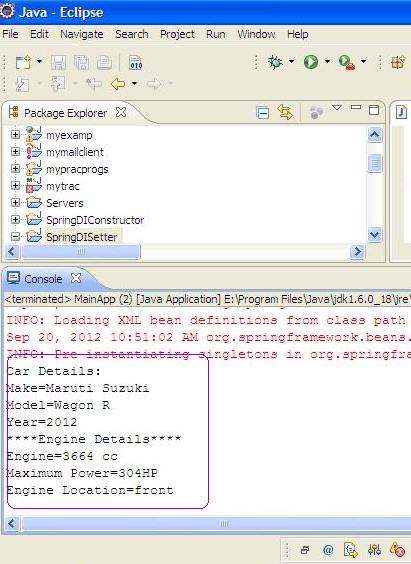 Java Journal: Spring Setter Dependency Injection Example using Eclipse Java Journal: Spring Setter Dependency Injection Example using Eclipse