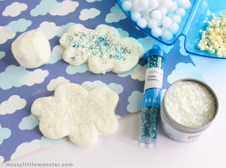 Cloud Dough Recipe and Sensory Cloud Activity - Messy Little Monster