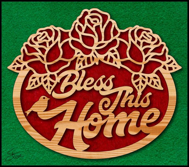 Scrollsaw Workshop Bless This Home Sign Scroll Saw Pattern