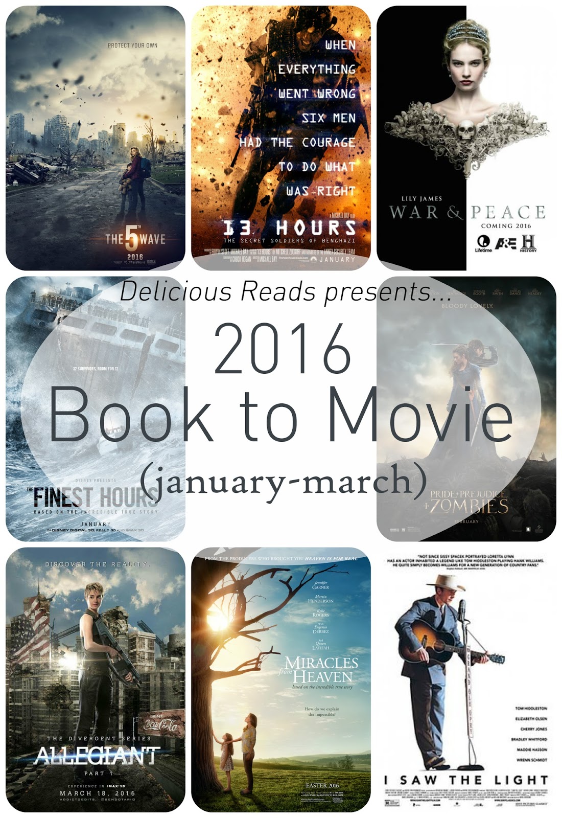 Delicious Reads: Quarterly Book to Movie Review {January - March 2016}