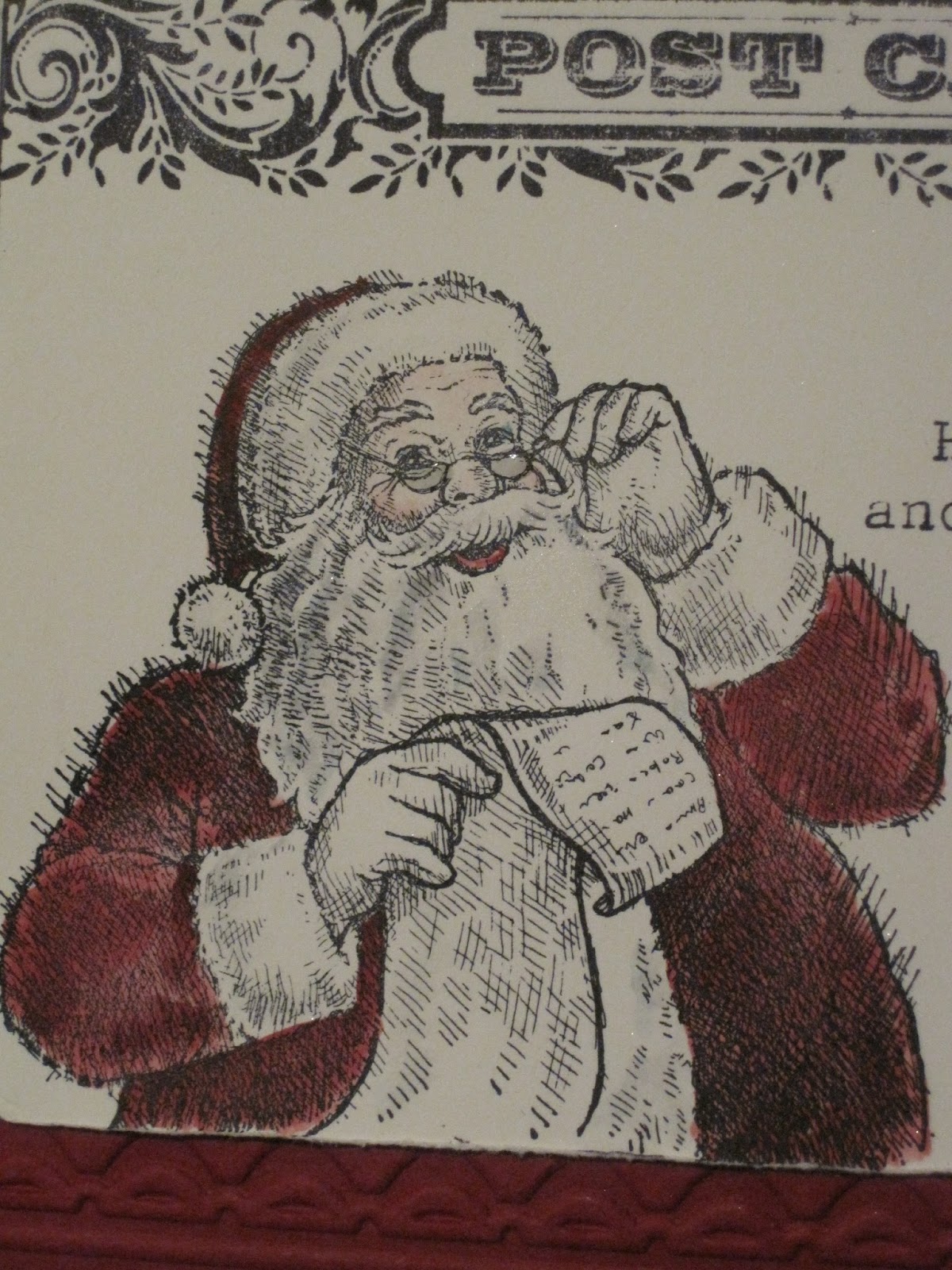 Stamping for His Glory: Santa Postcard