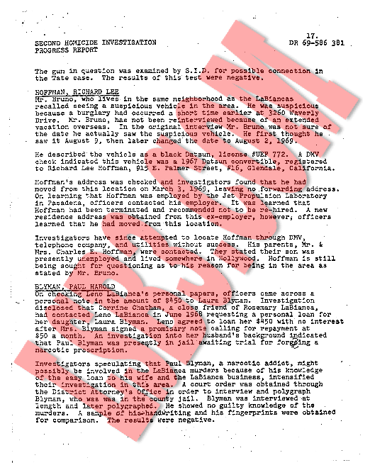 The Tate-LaBianca Homicide Research Blog