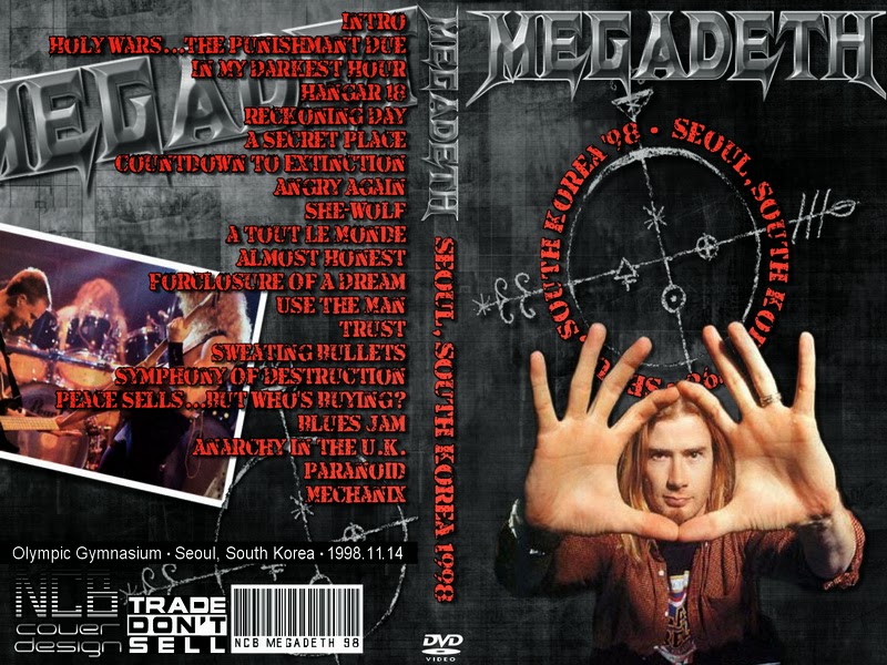 BANCA DO ROCK Rock Concert DVD: 3105 - DVD - MEGADETH 1998 - BOOTLEG