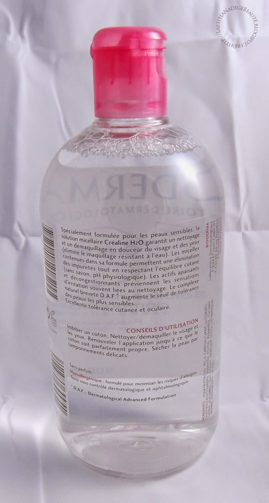 BIODERMA Créaline H20 Solution Micellaire .Review,Swatches - COSMELISTA