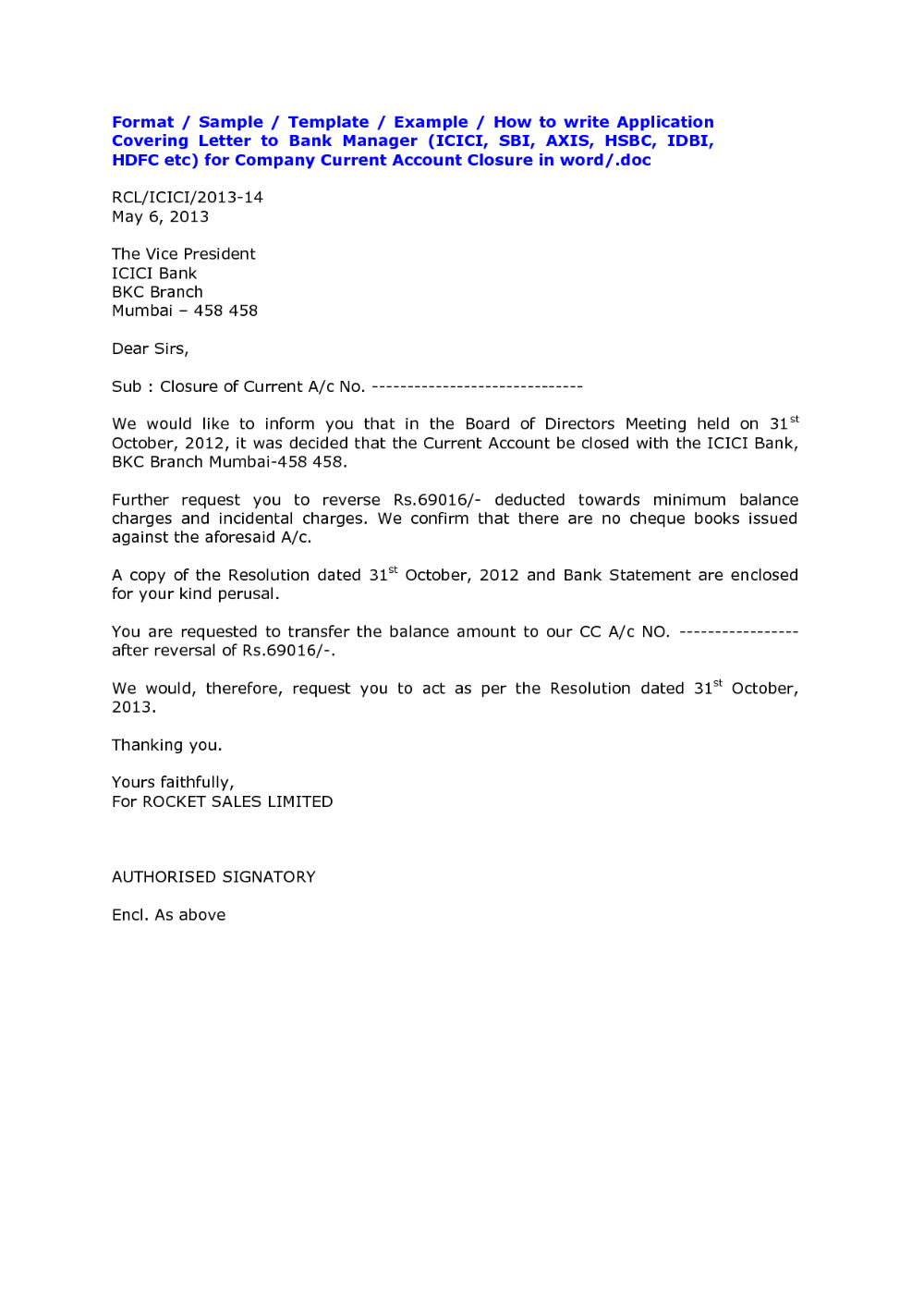 Hdfc Bank Account Closing Letter Format Letter Format hdfc-bank-account-closing-letter-format-letter-format