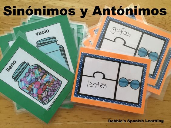 Debbie's Spanish Learning: Teaching Synonyms and Antonyms