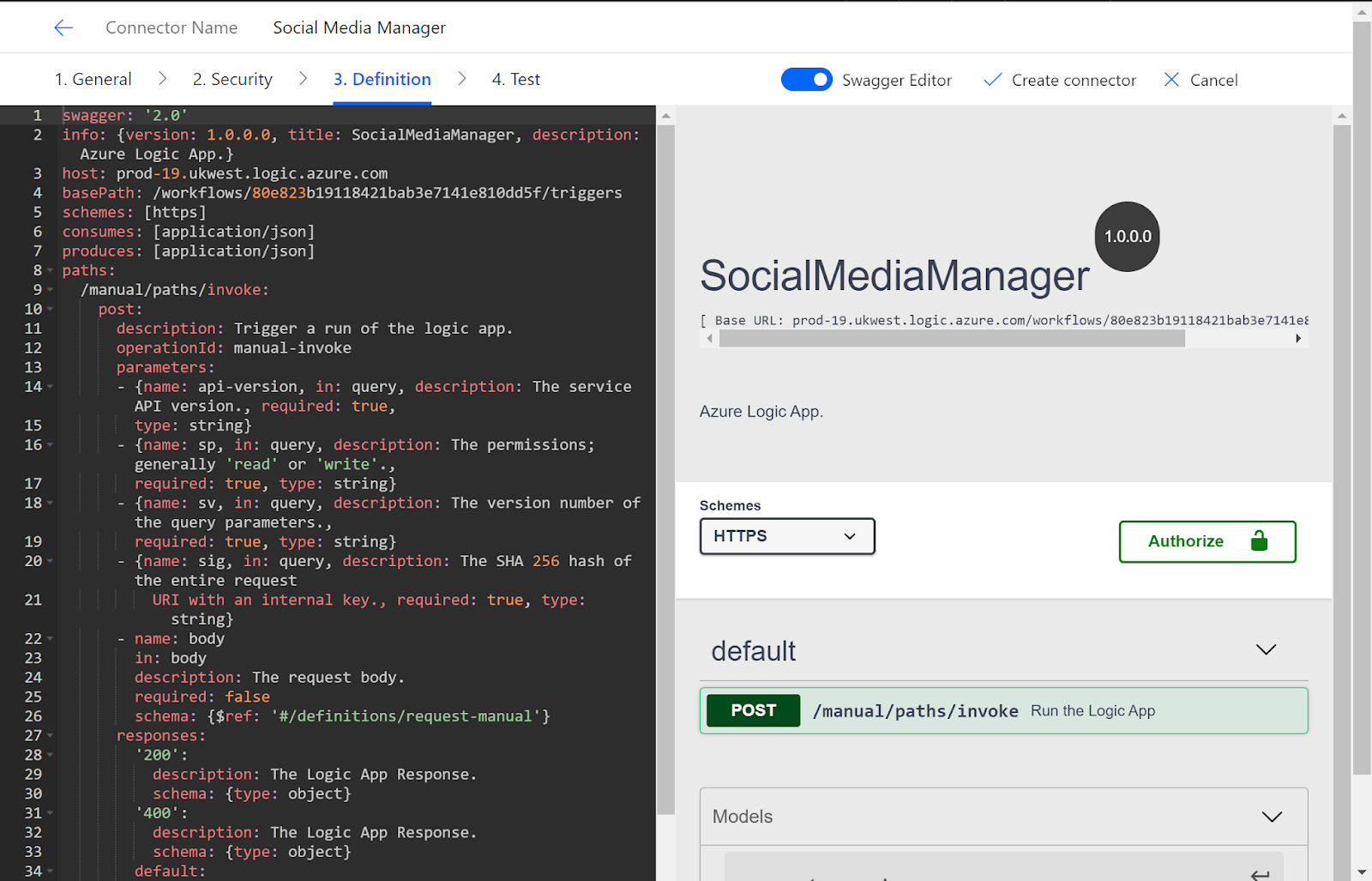 Getting my Swagger On with Custom Connectors