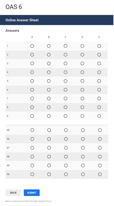 Online Answer Sheet: How to Use OAS