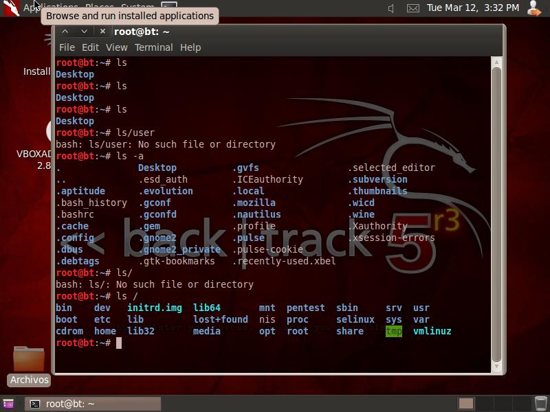 Comandos Básicos Backtrack