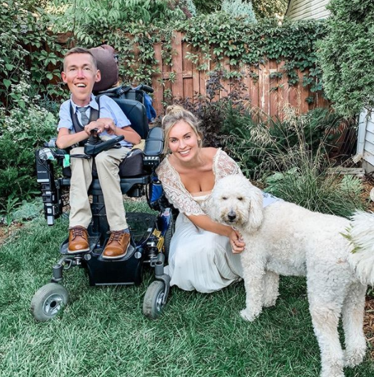 Disabled man who was born with a neuromuscular disease marries his able ...