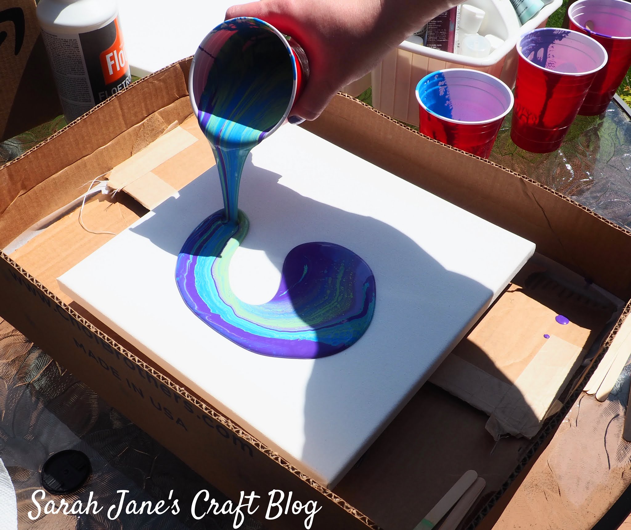 First Attempt at Paint Pouring