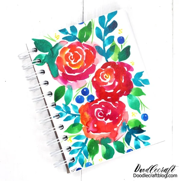 Watercolor Floral Notebooks with The Cinch Binding Tool!