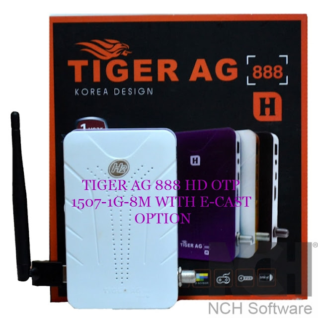 NEW SOFTWARE OF TIGER AG 888 HD OTP 1507-1G-8M WITH E-CAST OPTION - Biss Key