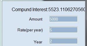 Simple interest and Compound interest in VB.NET.(textboxes and radio ...