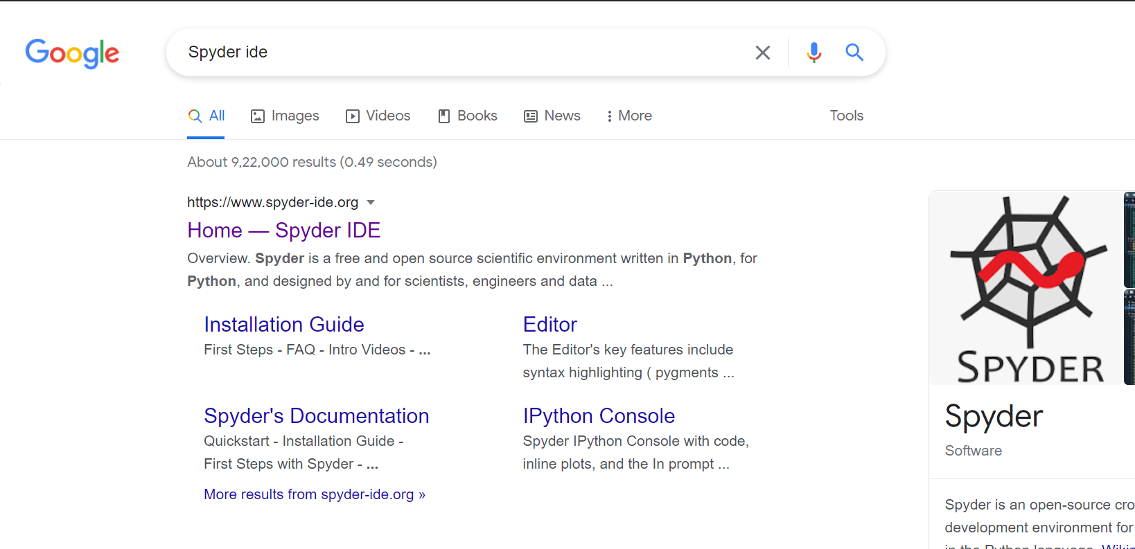 Install python spyder Install python spyder