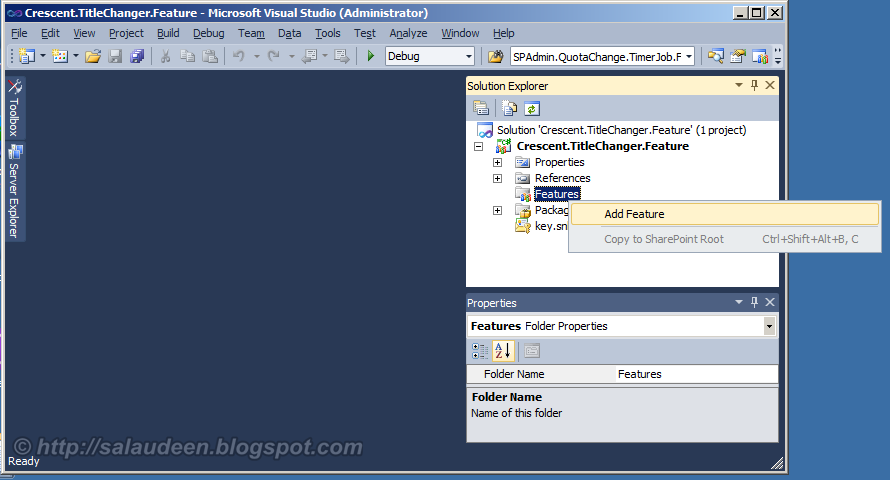 Rx-SHAREPOINT : How to Create a Feature in SharePoint 2010