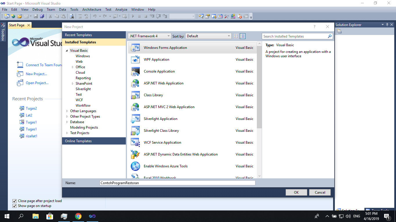 KidsLine: Contoh Program Miscrosoft Visual Studio