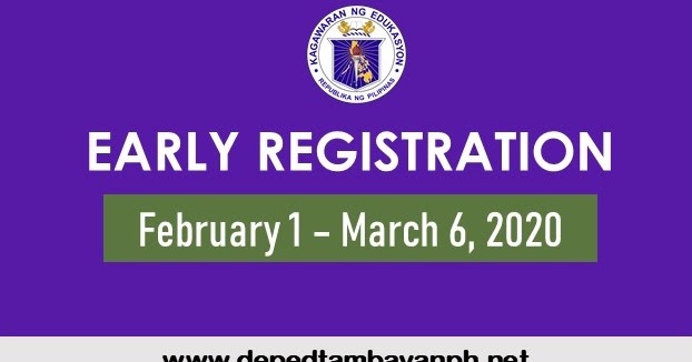DepED postpones early registration to Feb. 1 | DEPEDTAMBAYANPH