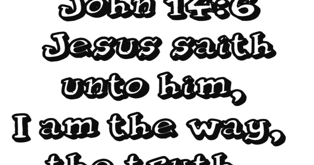 Children's Gems In My Treasure Box: Bubble Letter Verses John 14:6 and ...