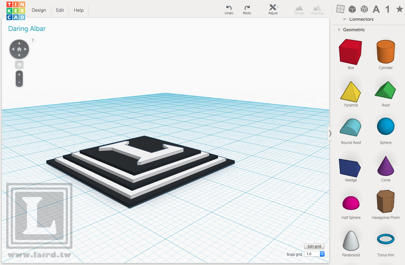[ 網站推薦 ] [ Tinkercad ] 簡單容易使用的 3D 幾何模型建模工具 Tinkercad | Laird Studio