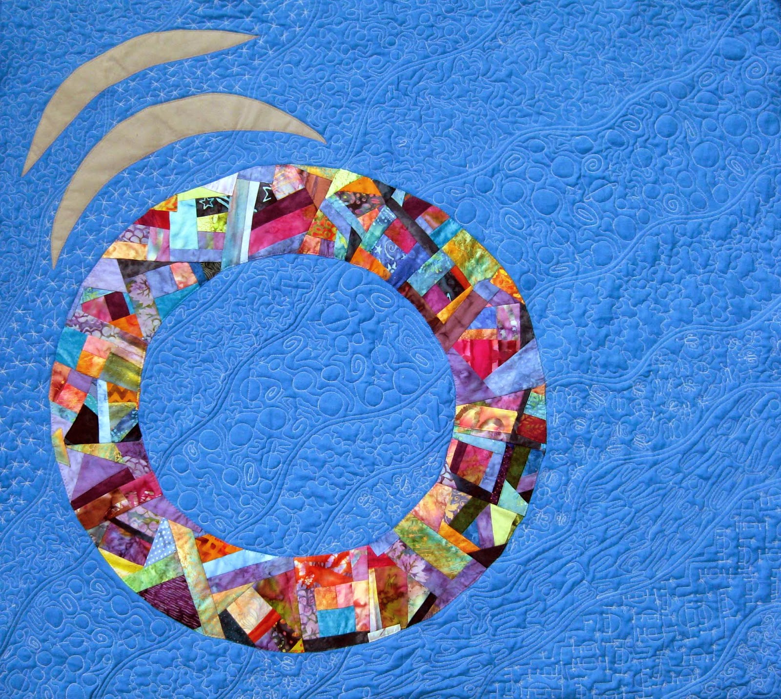 Gefilte Quilt: Modern Batik Scrap Wreath Tutorial, Part 1: Piecing and ...