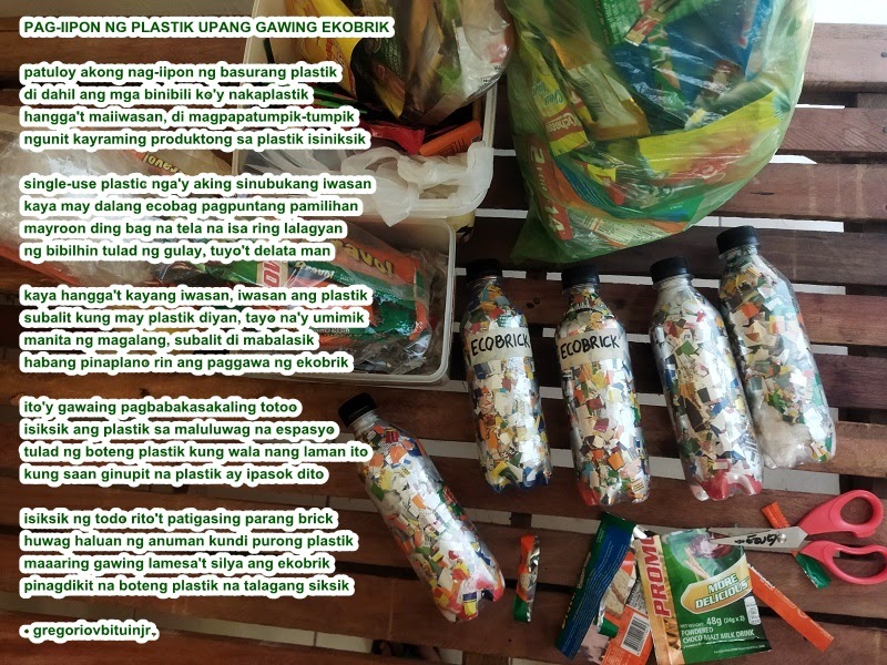 Panitikang Maralita: Pag-iipon ng plastik upang gawing ekobrik