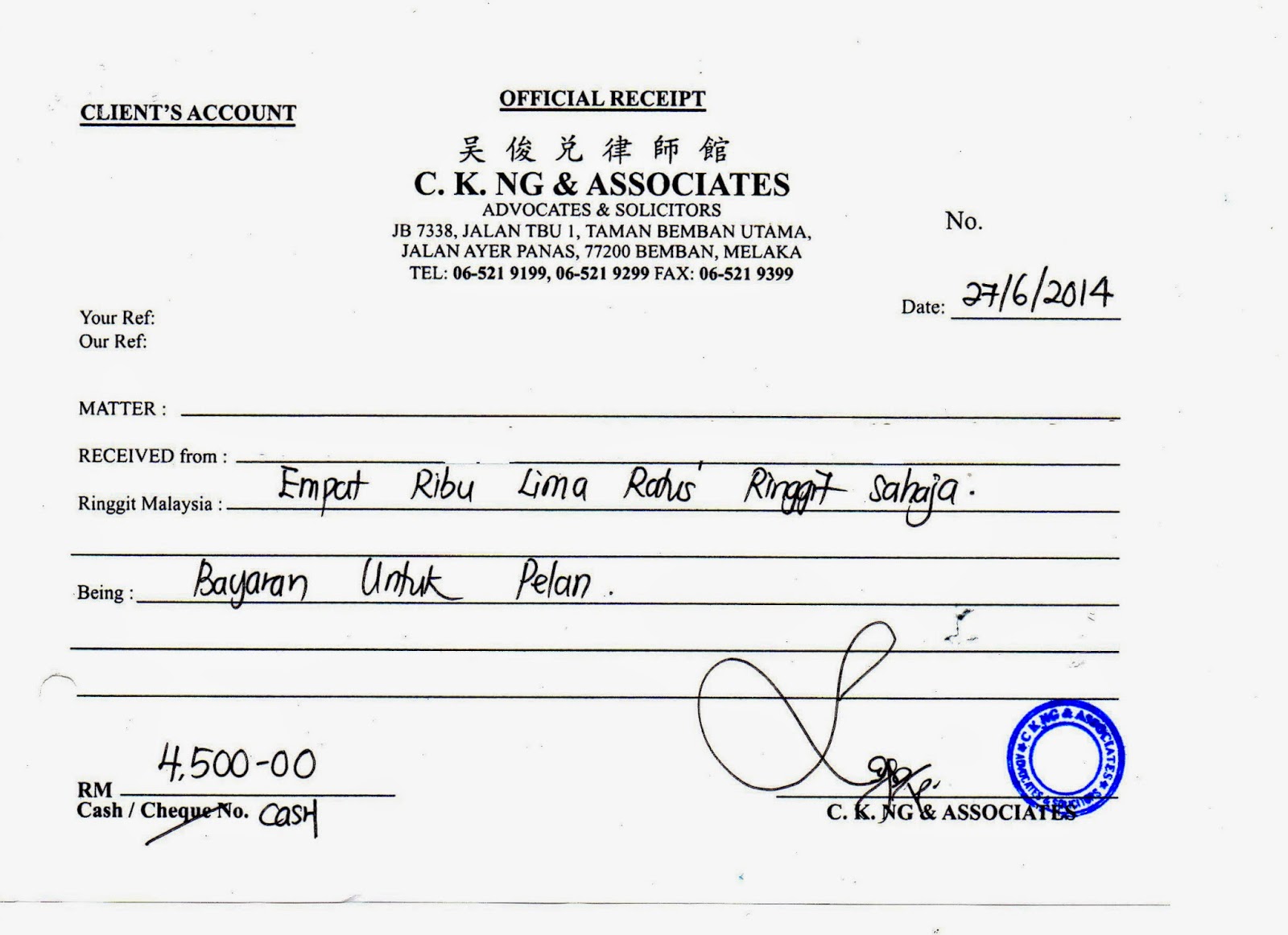 AS Rumahku: Resit Bayaran Pelan
