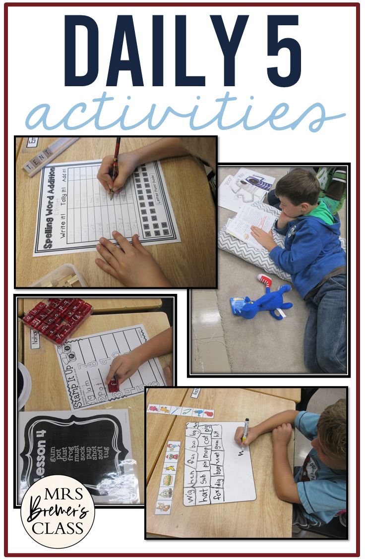 Daily 5 Activities | Mrs. Bremer's Class