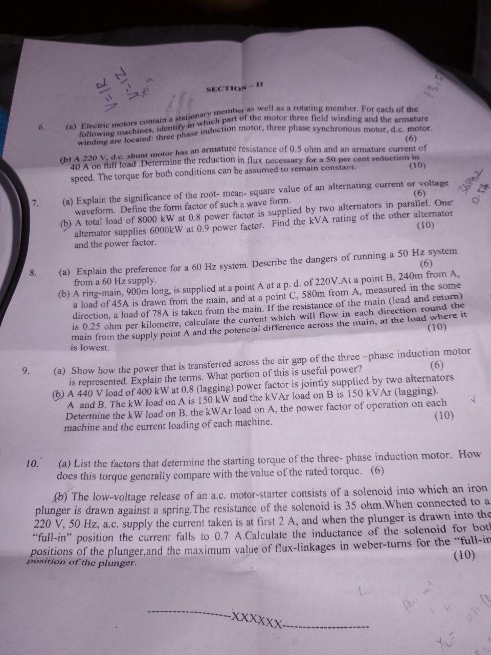 Electrical ⚡💡- MEO Class 2 Papers